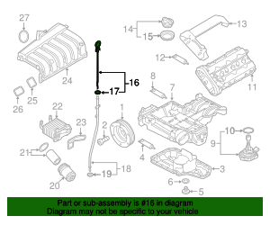 2012-2016 Audi A8 Quattro Dipstick 07P-115-611-D | Audi USA Parts