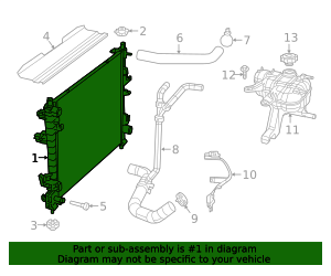 2021-2024 Dodge Durango Radiator 68480071AC | Mopar Parts Canada