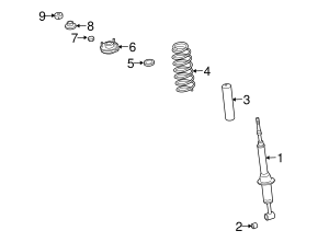 2003-2009 Lexus GX470 Shock Absorber 48510-60121 | Genuine Lexus Parts