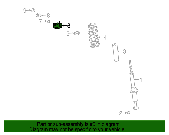 Lexus OEM Shock Mount Part# 48609-60040 | OEM Vehicle Parts