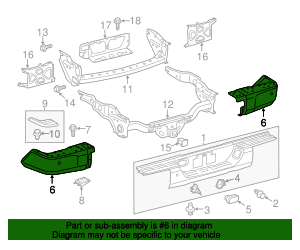 52152-0C030 - Bumper Corner Cover 2014-2021 Toyota Tundra ...
