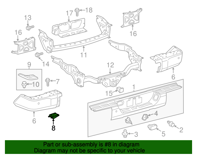Toyota OEM Side Reinforced Mount Bracket Part# 52165-0C040 | OEM ...
