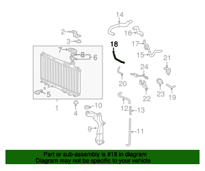 2003-2005 Honda Civic Hose (250MM) (Atf) 25211-P3R-003 | OEM Parts Online