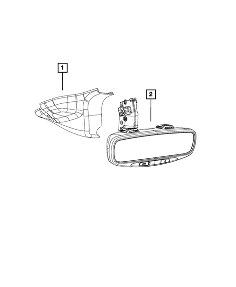 Glass and Interior Rear View Mirror for 2018 Jeep Compass | MoparPart