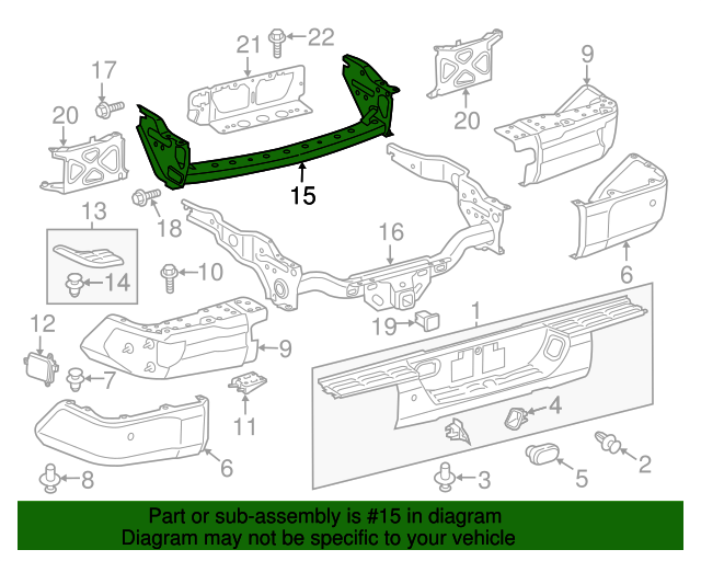 2018-2021 Toyota Tundra Bumper 52023-0C123 | Toyota Parts Center