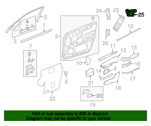 2010-2018 Mercedes-Benz Power Seat Switch 212-905-03-51-9107 ...