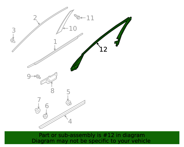 802D4-5NA3B - Door Window Molding AutoNationParts.com