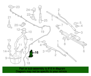 2011-2018 Volvo Washer Pump 31416483 | OEM Parts Online