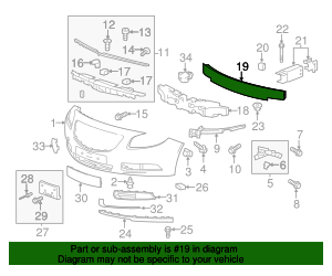 2011-2017 Buick Regal Front Bumper Impact Bar 22865575 GM ...