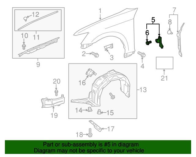 2013-2020 Lexus Rear Seal 53882-30070 | OEM Parts Online