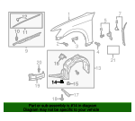 2007-2020 Lexus Fender Liner Clip 90467-06192 | Discount Parts Monster