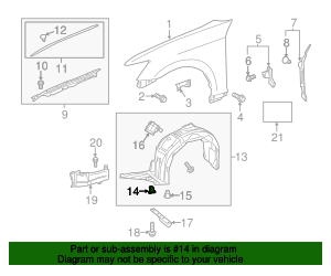 90467-06192 - Fender Liner Clip 2007-2020 Lexus | Longo Lexus Parts