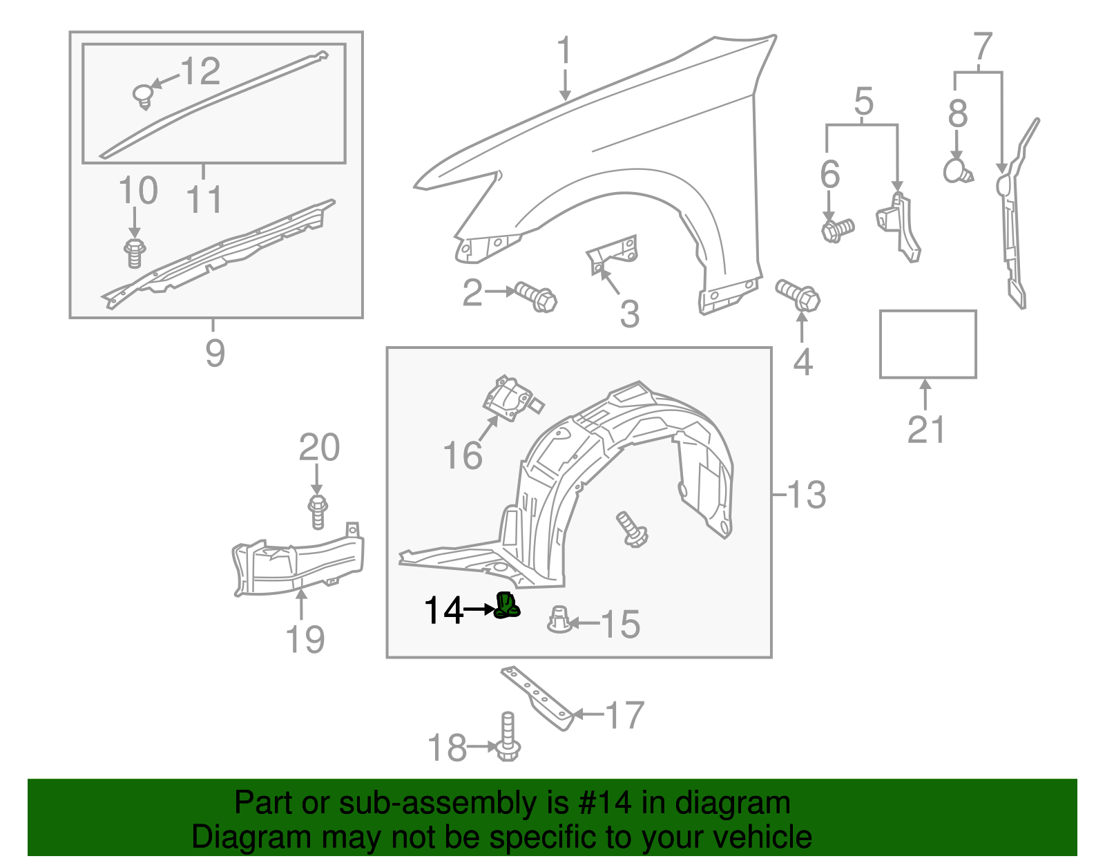 90467-06192 - Fender Liner Clip 2007-2020 Lexus | Longo Lexus Parts