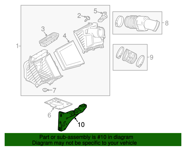 2017-2019 GM OEM NEW 2016-2019 GM Chevrolet Air Cleaner Bracket ...