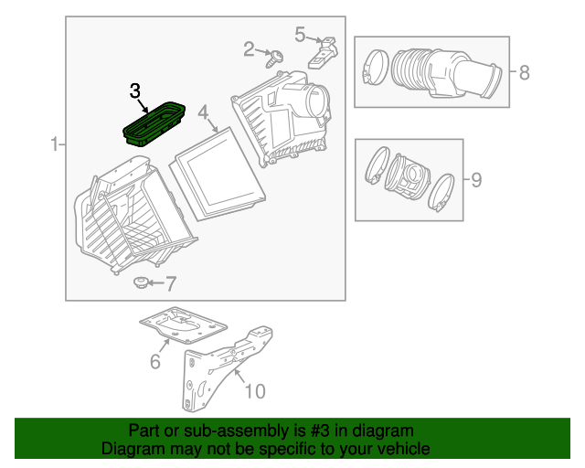 2017-2019 GM Air Cleaner Seal 84055693 | GMPartsDirect.com