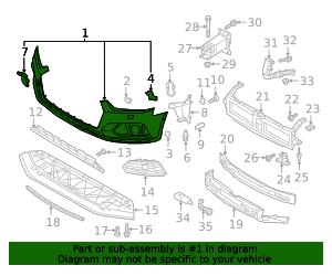 Audi OEM Bumper Cover Part# 8W6-807-065-B-GRU | OEM Vehicle Parts