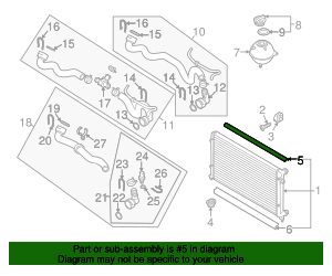 2006-2015 Audi Radiator Upper Seal 1K0-121-345-C | Audi Parts