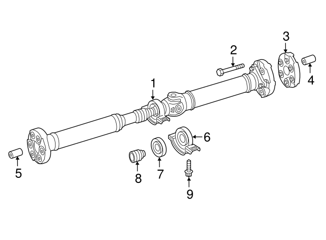 124-410-07-32 - Drive Shaft Spacer 1998-2024 Mercedes-Benz ...