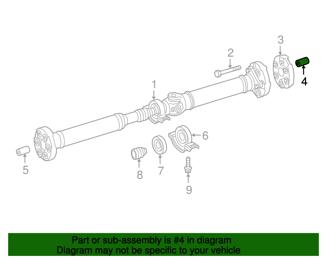 124-410-07-32 - Drive Shaft Spacer 1998-2024 Mercedes-Benz ...