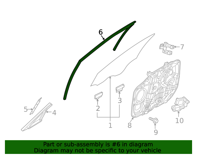 2021-2024 Genesis Run Assembly Front Dr Wdo Glass Left-hand 82530-T1000 ...