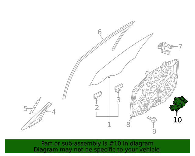 2021-2024 Genesis Motor Assembly Front Power Wdw Left-hand 82450-T1000 ...