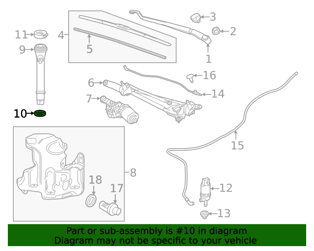 2016-2024 GM Windshield Washer Fluid Reservoir Filler Tube Seal ...