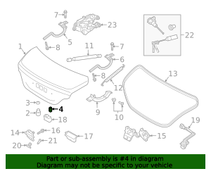 17378-20434 - Trunk Lid Bumper 2017-2024 Hyundai | Hyundai OEM Part