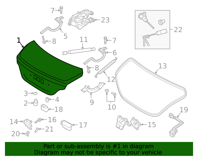 2019-2021 Genesis G70 Panel Assembly Trunk Lid 69200-G9120 | OEM Parts ...