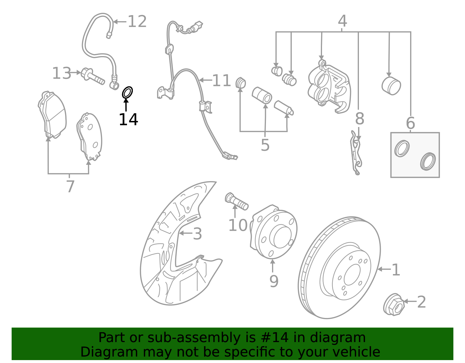 2012-2024 Subaru Brake Hose Gasket 114130151 | Subaru Parts Guys