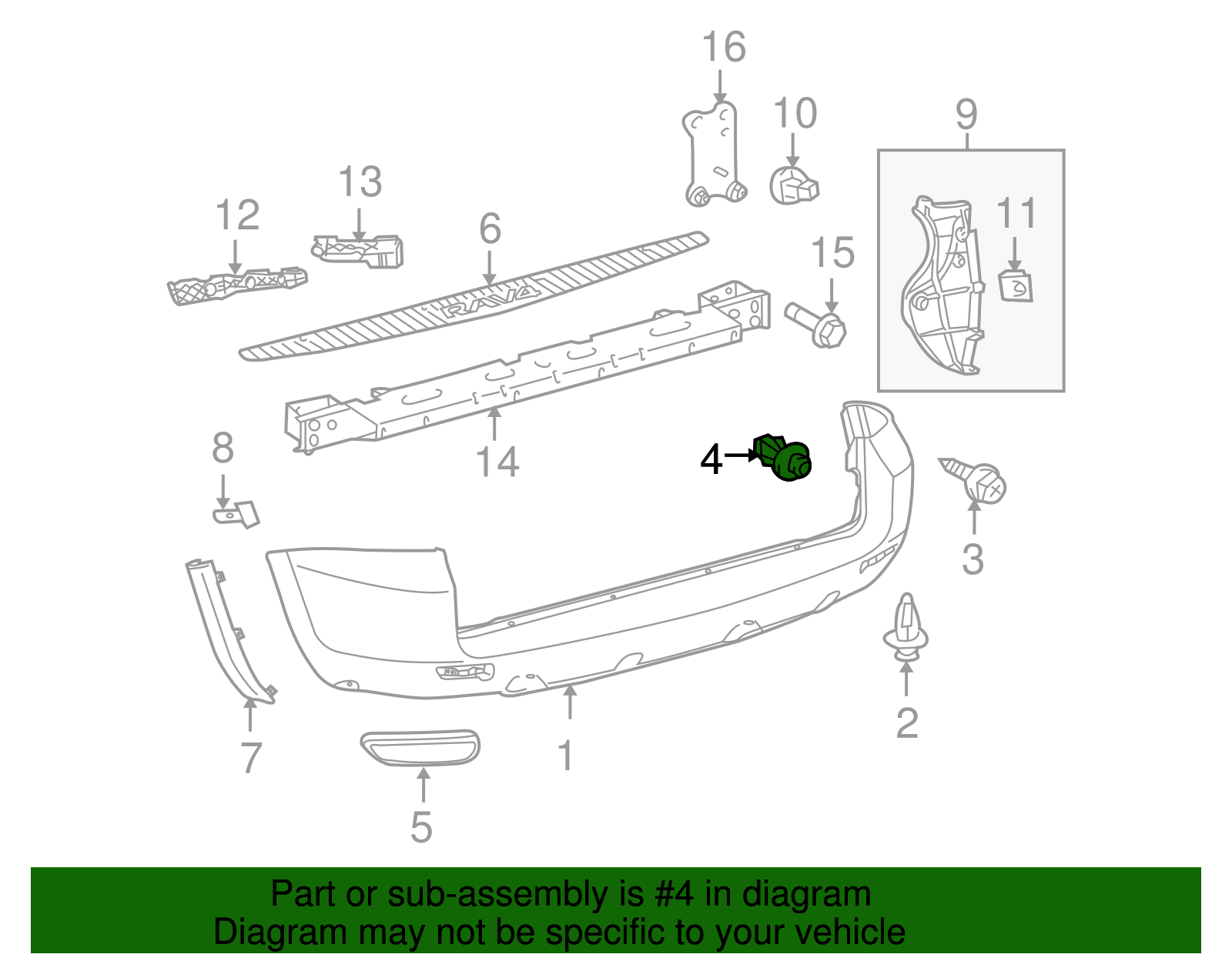 52154-0R010 - Bumper Cover Bracket 2006-2012 Toyota RAV4 | AutoNation Parts