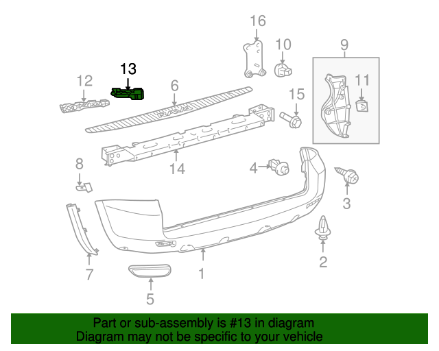 2006-2012 Toyota RAV4 Upper Retainer 52563-0R010 | Toyota Parts Center