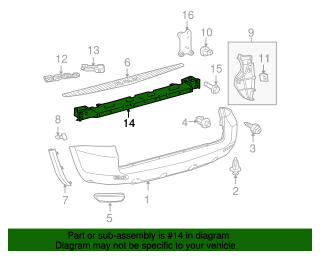 2006-2012 Toyota RAV4 Reinforced Beam 52350-0R020 | Toyota Parts Center