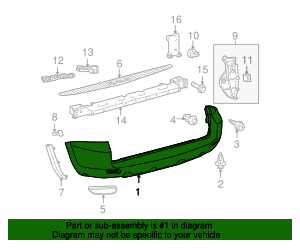 52159-0R901 - Cover Rear Bumper - 2009-2012 Toyota RAV4 | OEM Parts Quick