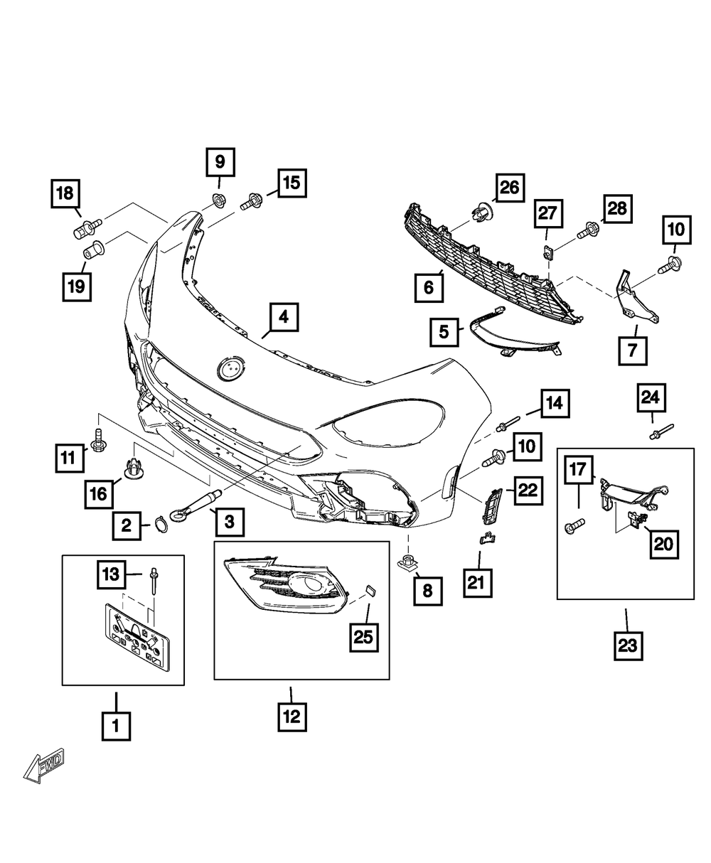 2017-2019 Fiat 124 Spider Fascia Applique, Left 68338514AA | Mopar eStore