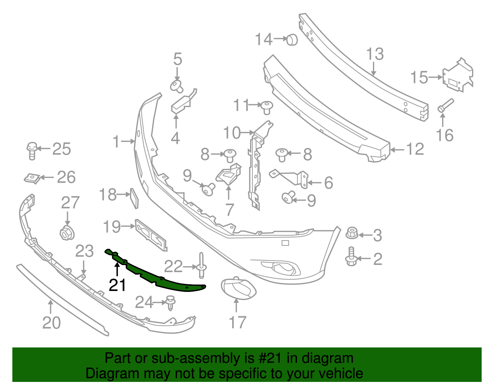 2013-2016 Nissan Pathfinder Lower Deflector 96012-3KA0A | OEM Parts Online