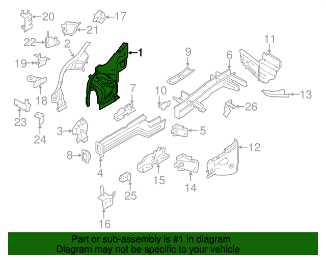 Genuine BMW 41-11-7-377-771 | Apron & Wheelhouse | FREE Shipping on ...