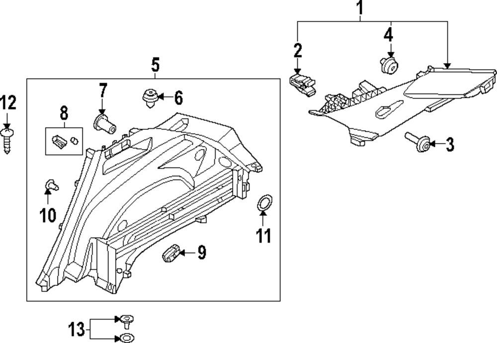 Hyundai - 85730-GI100-NNB - Lower Quarter Trim - 2022-2023 Hyundai ...
