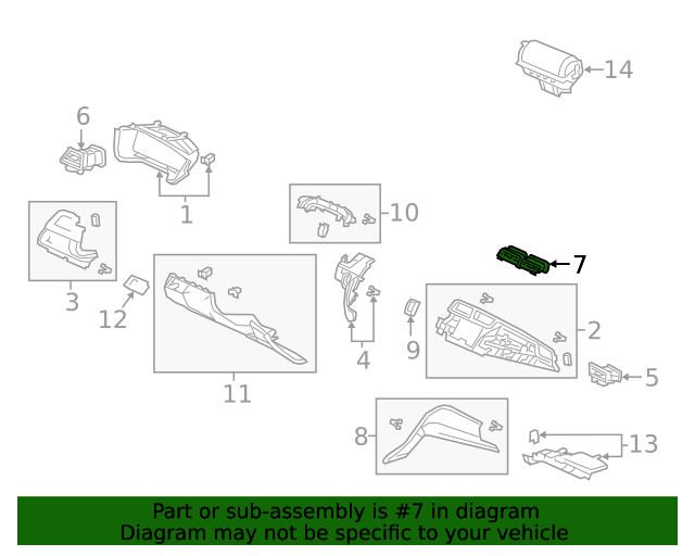 77611-TXM-A11ZA - Dashboard Air Vent 2019-2021 Honda Insight ...