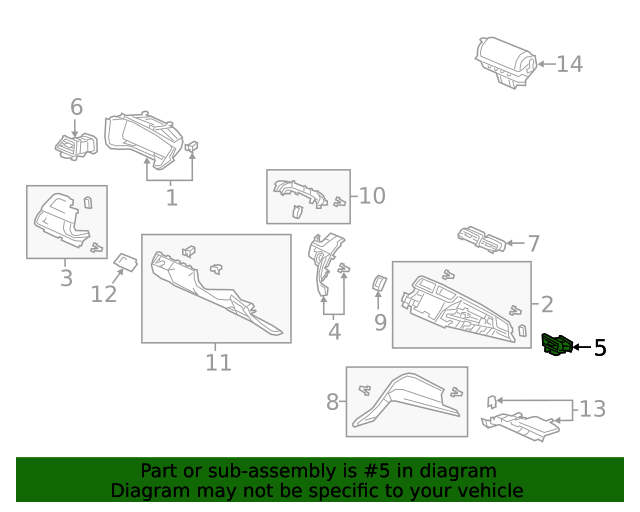 77631-TXM-A01ZA - Air Vent Grille 2019-2022 Honda Insight | Honda Parts ...
