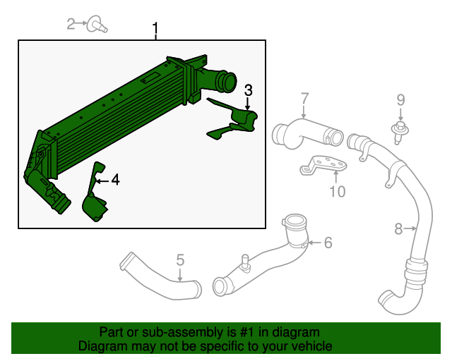 Genuine OEM Ford Part - Inter-Cooler FB5Z-6K775-B | Genuine OEM Ford ...