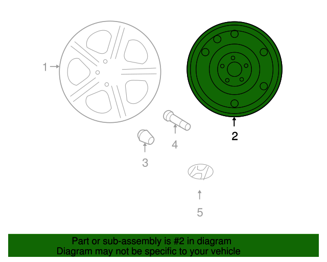 2007-2020 Hyundai Spare Wheel 52910-0W920 | HyundaiParts.Online