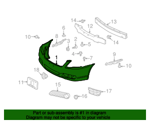 2008-2010 Toyota Avalon Cover Front Bumper 52119-07904 | OEM Parts Quick