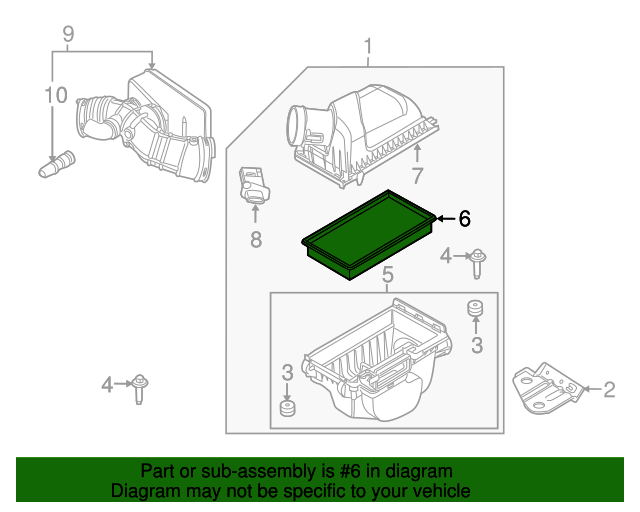 2007-2024 Ford Air Filter 7T4Z-9601-A | OEM Parts Online