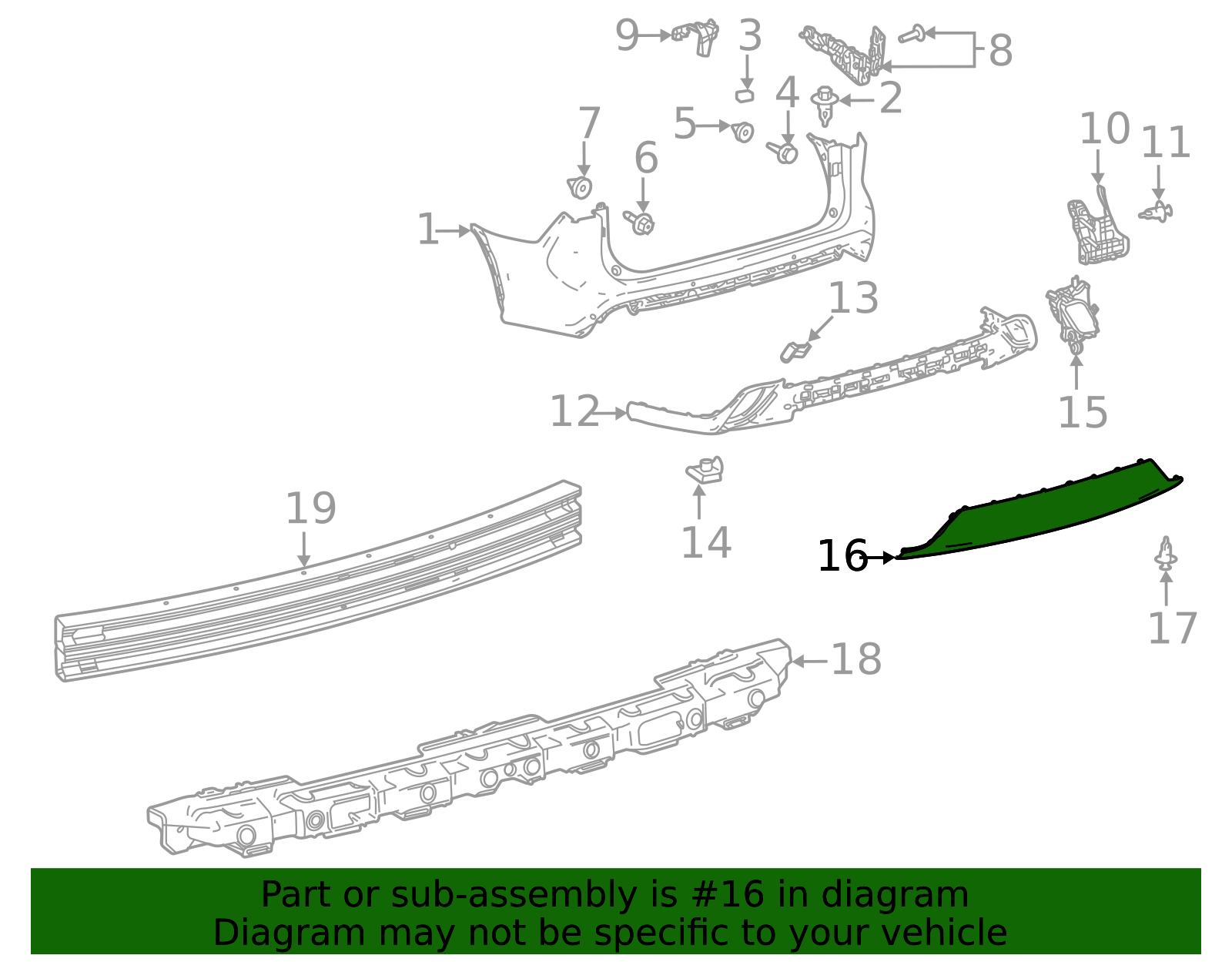 Genuine Toyota Extension Panel part# 52151-0E110 for 2020-2024 Toyota ...