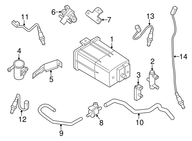 2013-2015 Infiniti Vapor Canister 14950-7Y00C | OEM Parts Online