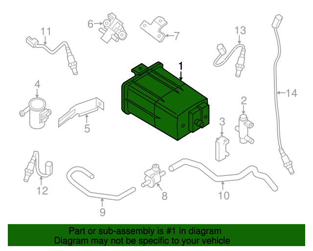 2013-2015 Infiniti Vapor Canister 14950-7Y00C | OEM Parts Online