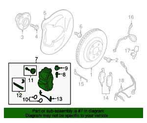 2016-2019 Audi Caliper 8S0-615-107-H | Genuine Audi Parts