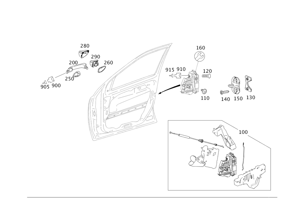 2002-2012 Mercedes-Benz | Door Lock | 164-720-10-35 | MB Dealer Parts