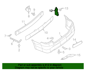 2013-2019 Nissan Sentra Bumper Cover Spacer Panel 78819-3SG0A ...
