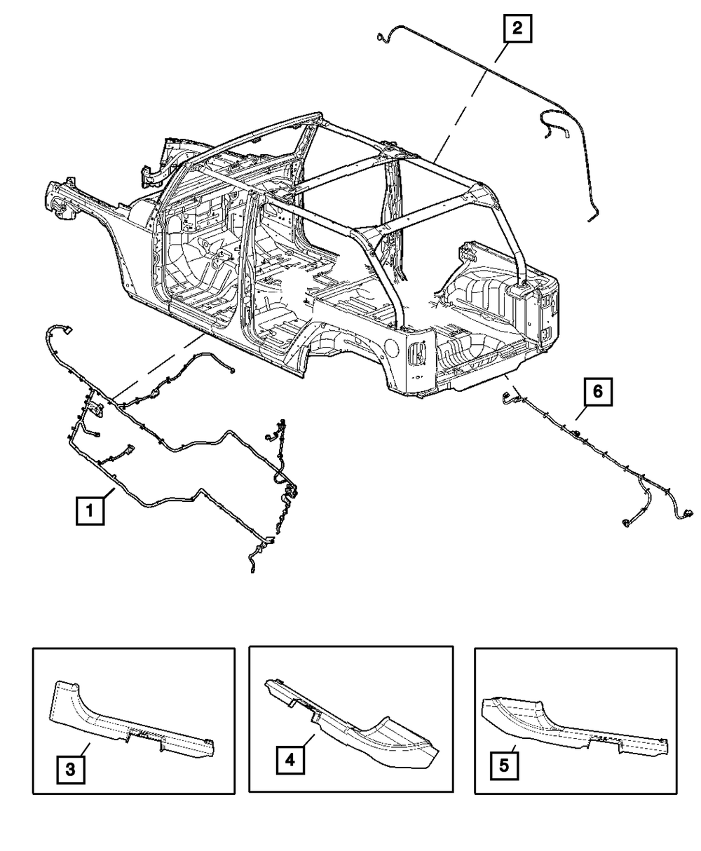 2011 Jeep Wrangler Body Wiring 68057772AC | Mopar eStore
